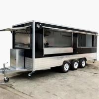 China Galvanized Mobile Food Truck Trailer with 110V/220V/380V Voltage and Wheat Material for sale