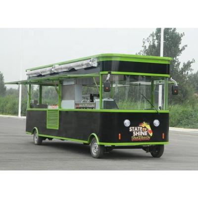 China 600kg CE Approved Semi-Trailer 4 Wheels Food Cart Trailer for Cold Drink Vending for sale