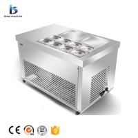 China Temperature Control System Thai Fried Ice Cream Machine with Automatic Defrost Button for sale