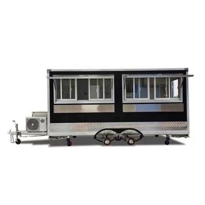 China Custom Outdoor Street Food Stall Kiosk Concession Trailer 35KM-75KM/H Fast Food Truck for sale