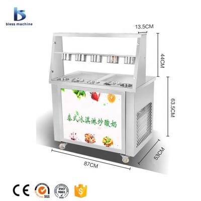 China Ice Cream Roll Making Equipment with International Brands Compressor in Thailand for sale