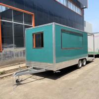 China 3000*2100*2500MM Voltage 110V/220V Pizza Truck Bbq Kitchen Mobile Fast Food Restaurant for sale