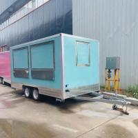 China 3000*2100*2500MM Voltage 110V/220V Pizza Truck Bbq Kitchen Mobile Fast Food Restaurant for sale
