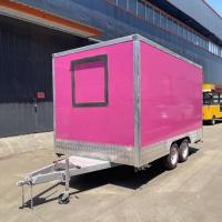 China 3000*2100*2500MM Voltage 110V/220V Pizza Truck Bbq Kitchen Mobile Fast Food Restaurant for sale