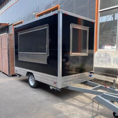 China Outdoor Kitchen Fast Food Trailer with Cooking Equipment Mobile Food Trucks for sale