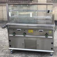China Detachable Mobile Stainless Steel Street Food Beverage Gas Trolley Handcart Cart for sale
