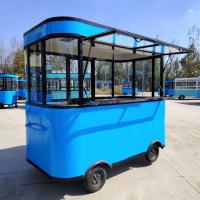 China Outlet Mobile Fast Food Cart for Snacks Beverages Ice Cream Coffee Milk Tea and Fruit Juice for sale