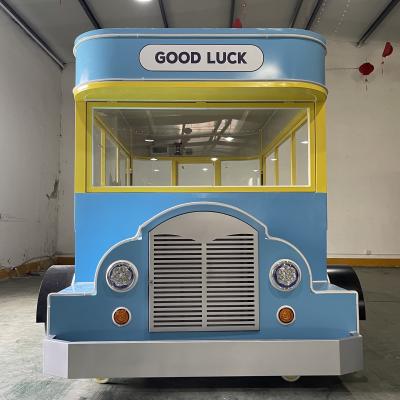 China 40kms per hr Fast Food Snack Beverage Ice Cream Catering Trailer with Flour Raw Material for sale