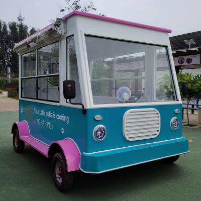 China Customized Length Multifunctional Electric Mobile Food Truck for Cold Drinks and Snacks for sale