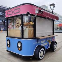 China 3.0kw Electric Mobile Fast Food Snack Beverage Ice Cream Catering Trailer Truck Kiosk Cart for sale