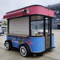 China 3.0kw Electric Mobile Fast Food Snack Beverage Ice Cream Catering Trailer Truck Kiosk Cart for sale