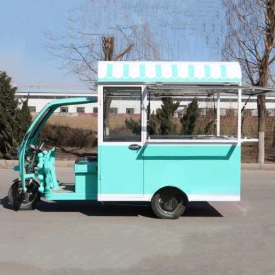 China Multipurpose Mobile Electric Fast Food Snack Tricycle with 3 Road Wheels 40km/hr Speed for sale