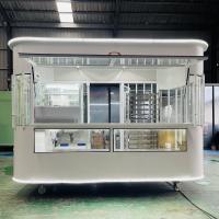 China 2023 Mobile Coffee Milk Tea Soybean Milk Fresh Juice Vegetable Fruit Salad Car Trolley for sale