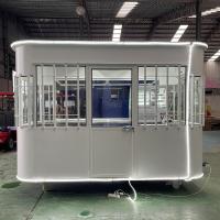 China 2023 Mobile Coffee Milk Tea Soybean Milk Fresh Juice Vegetable Fruit Salad Car Trolley for sale
