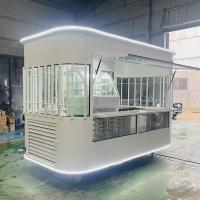 China 2023 Mobile Coffee Milk Tea Soybean Milk Fresh Juice Vegetable Fruit Salad Car Trolley for sale