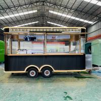 China Galvanized Steel Multipurpose Mobile Square Style Fast Food Snack Tow Trailer 1000kg Capacity for sale