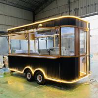 China Galvanized Steel Multipurpose Mobile Square Style Fast Food Snack Tow Trailer 1000kg Capacity for sale