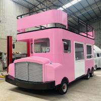 China Double Deck Luxury Truck Trailer for Fast Food Snacks Beverages Ice Cream and Cakes for sale