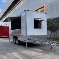 China Multipurpose Mobile Square Style Fast Food Snack Alcohol Beverage Drinks Ice Cream Tow Trailer for sale