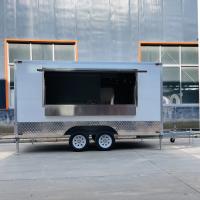 China Multipurpose Mobile Square Style Fast Food Snack Alcohol Beverage Drinks Ice Cream Tow Trailer for sale