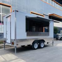 China Multipurpose Mobile Square Style Fast Food Snack Alcohol Beverage Drinks Ice Cream Tow Trailer for sale