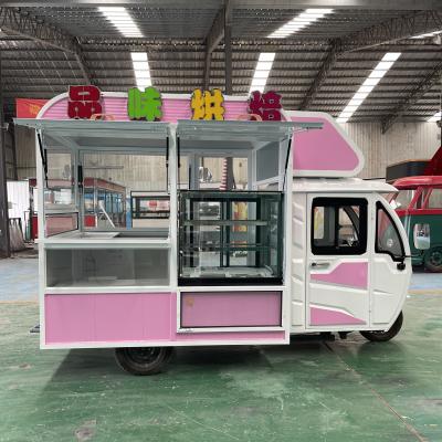China 2023 Multipurpose Mobile Electric Fast Food Snack Tricycle Pedicab with Video Support for sale