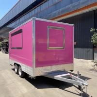 China Multifunctional Mobile Square Style Fast Food Snack Trailer for Meat Processing Plants for sale