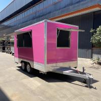 China Multifunctional Mobile Square Style Fast Food Snack Trailer for Meat Processing Plants for sale