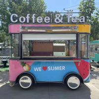 China 4 Road Wheels Electric Mobile Snack and Beverage Catering Van for sale