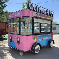 China 4 Road Wheels Electric Mobile Snack and Beverage Catering Van for sale