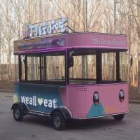 China 4 Road Wheels Electric Mobile Snack and Beverage Catering Van for sale
