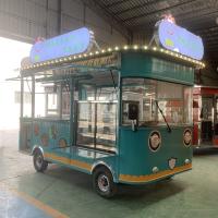 China Beverage Drink Coffee Milk Tea Electric Mobile Snack Cart with Vacuum Tire for sale