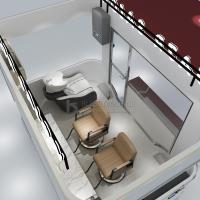 China Electric Mobile Hair Cut Salon Barber Shop Style Design Van Truck Trailer Cart for 2023 for sale
