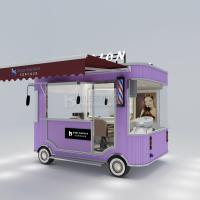 China Electric Mobile Hair Cut Salon Barber Shop Style Design Van Truck Trailer Cart for Farms for sale