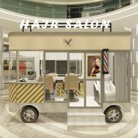 China 2023 Electric Mobile Hair Cut Salon Barber Shop Style Design Van Truck Trailer Cart for sale