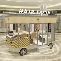 China 2023 Electric Mobile Hair Cut Salon Barber Shop Style Design Van Truck Trailer Cart for sale