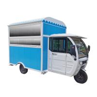 China Beverage Coffee Van for Flour Mill Application Design Electric Tricycle Ape Food Truck for sale