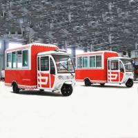 China Multipurpose Mobile Electric Fast Food Tricycle with 3 Road Wheels 3.8*1.6*2.35m for sale