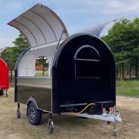 China Mobile Coffee Milk Tea Fast Food Snack Tow Trailer Cart for Dairy Products Affordable for sale