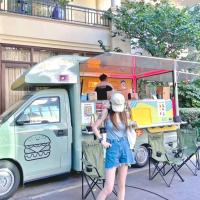 China Street Food Kiosk Coffee Cart with Full Kitchen and Chiller Freezer Machine for sale