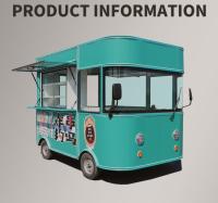 China External Power  Motor Food Truck Van Kitchen Square Style Electric Ice Cream Car 4x2 for sale