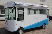 China External Power  Motor Food Truck Van Kitchen Square Style Electric Ice Cream Car 4x2 for sale