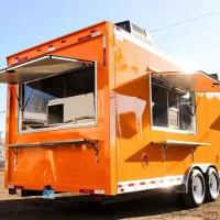 China 110v/220v Meat Processing Plants Drivable Crepe Trailer Food Truck Cafe with Full Kitchen for sale