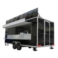 China 110v/220v Meat Processing Plants Drivable Crepe Trailer Food Truck Cafe with Full Kitchen for sale