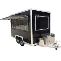 China 110v/220v Meat Processing Plants Drivable Crepe Trailer Food Truck Cafe with Full Kitchen for sale