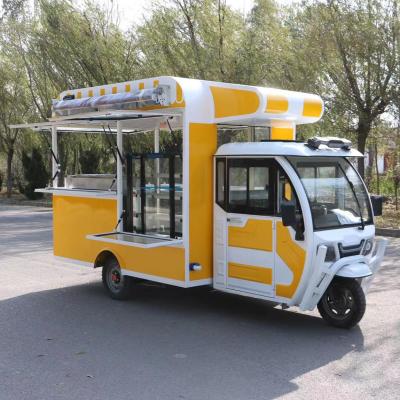 China 2023 Electric Mobile Hamburger Fried Chicken Steak Brochette Food Drinks Tricycle Truck for sale