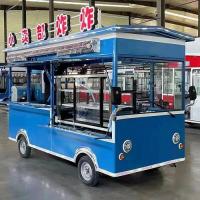 China TUNE Solar Panels Kiosk Shop Van Coffee Hot Dog Trailer Cart Street View Cart Bus Food Truck for sale