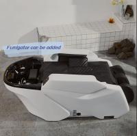 China Barbershop Dedicated Electric Massage Shampoo Bed with Whole Body Heating Fumigation for sale