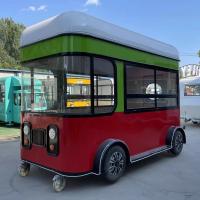 China 4wheels Outlet Customized Fruit Salad Beverage Coffee Milk Tea Beer Ice Cream Trailer for sale