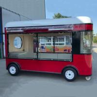 China 4wheels Outlet Customized Fruit Salad Beverage Coffee Milk Tea Beer Ice Cream Trailer for sale